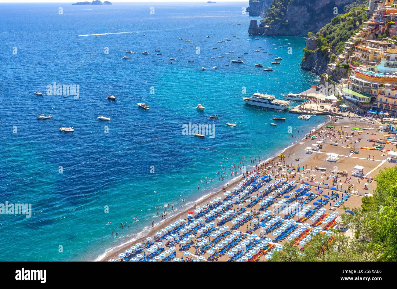 Scenic views of Positano Italian colorful architecture and landscapes ...