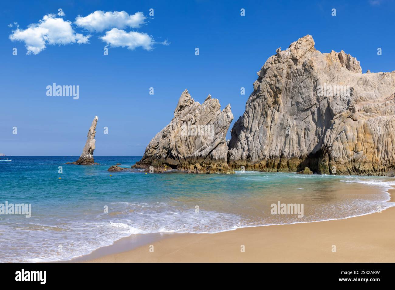 Scenic tourist destination Arch of Cabo San Lucas, El Arco, close to ...