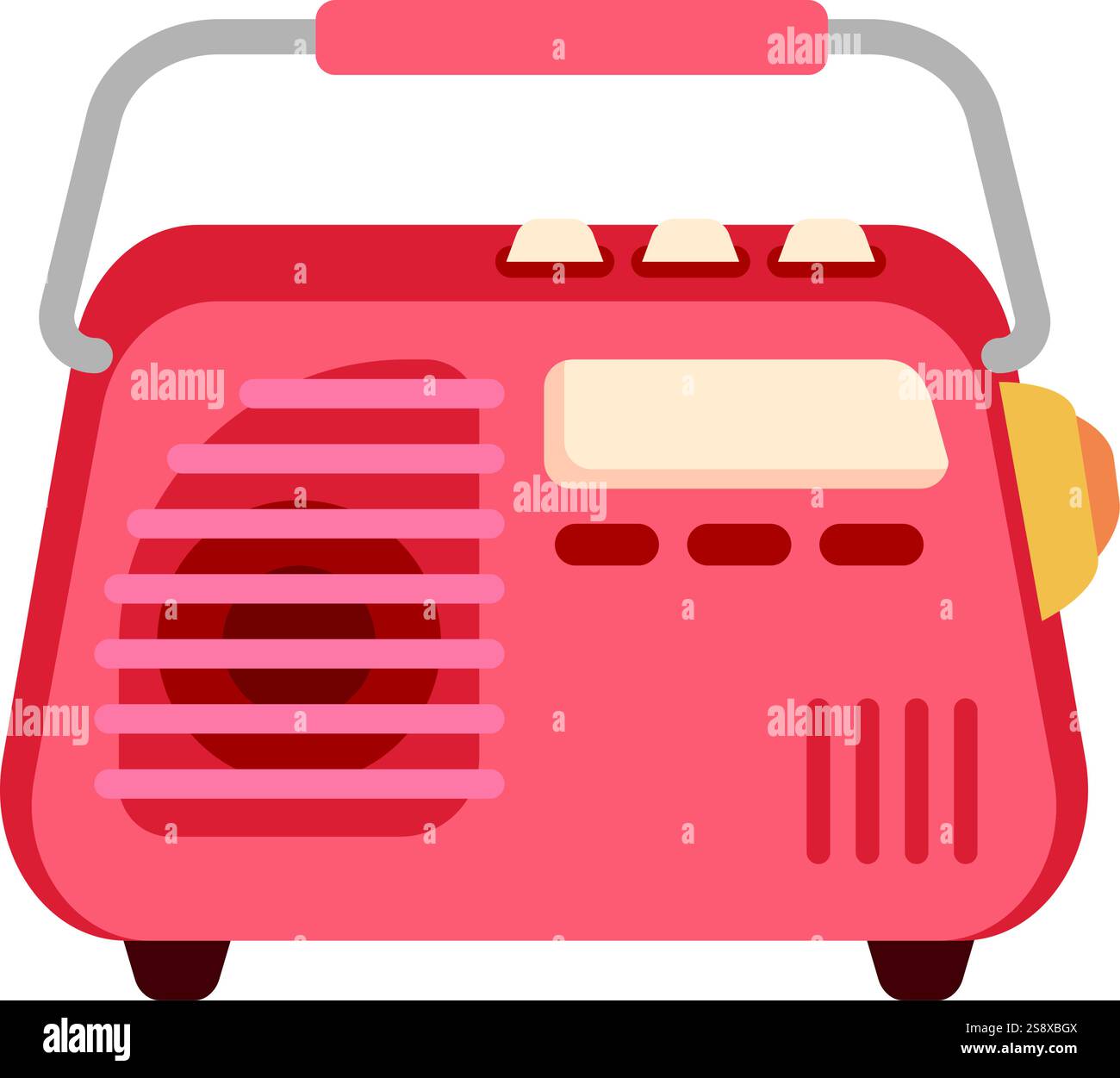 Red portable radio Stock Vector Image & Art - Alamy