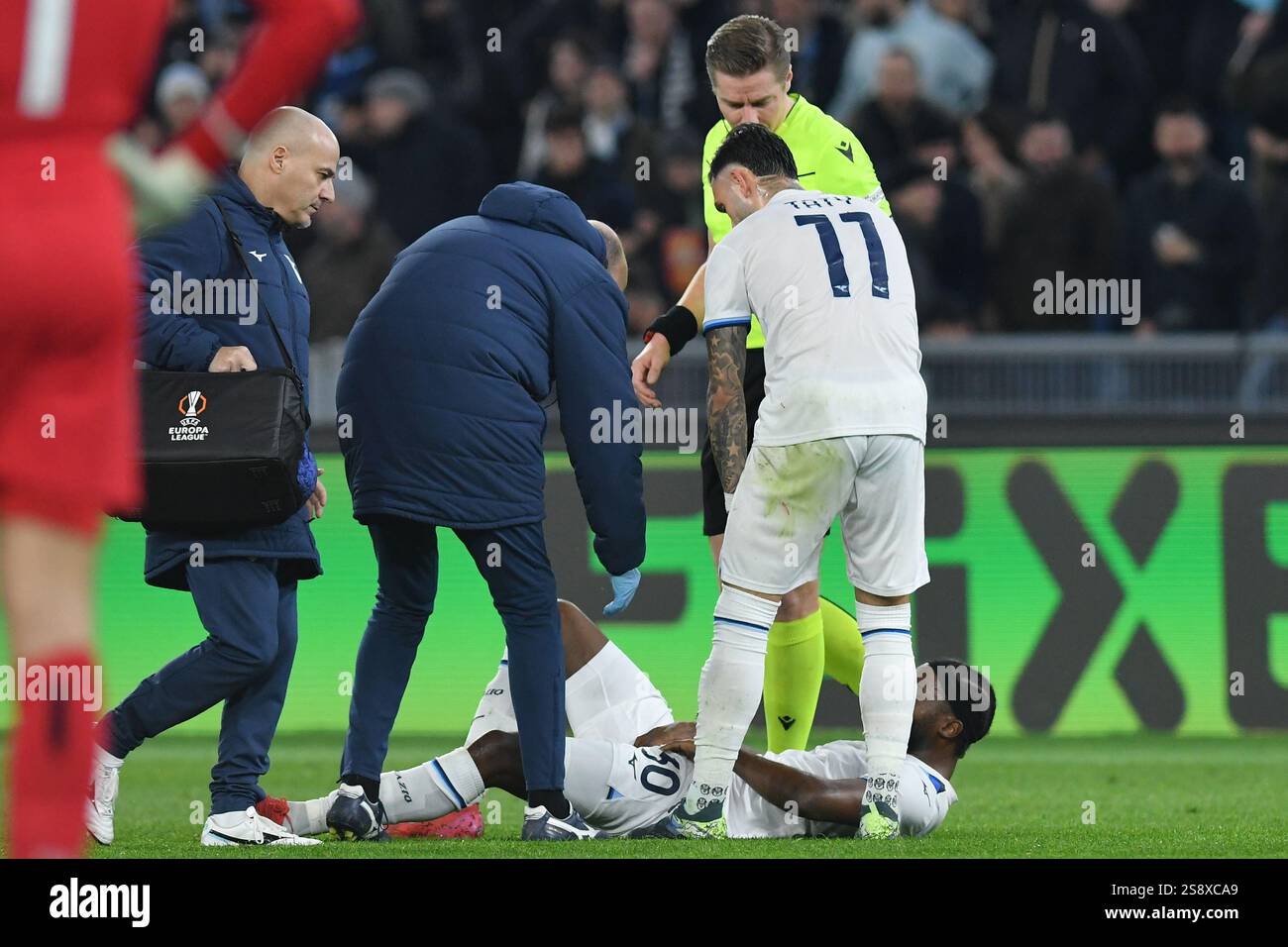 Rome, Italy. 23rd Jan, 2025. Nuno Tavares of SS Lazio leaves the field ...