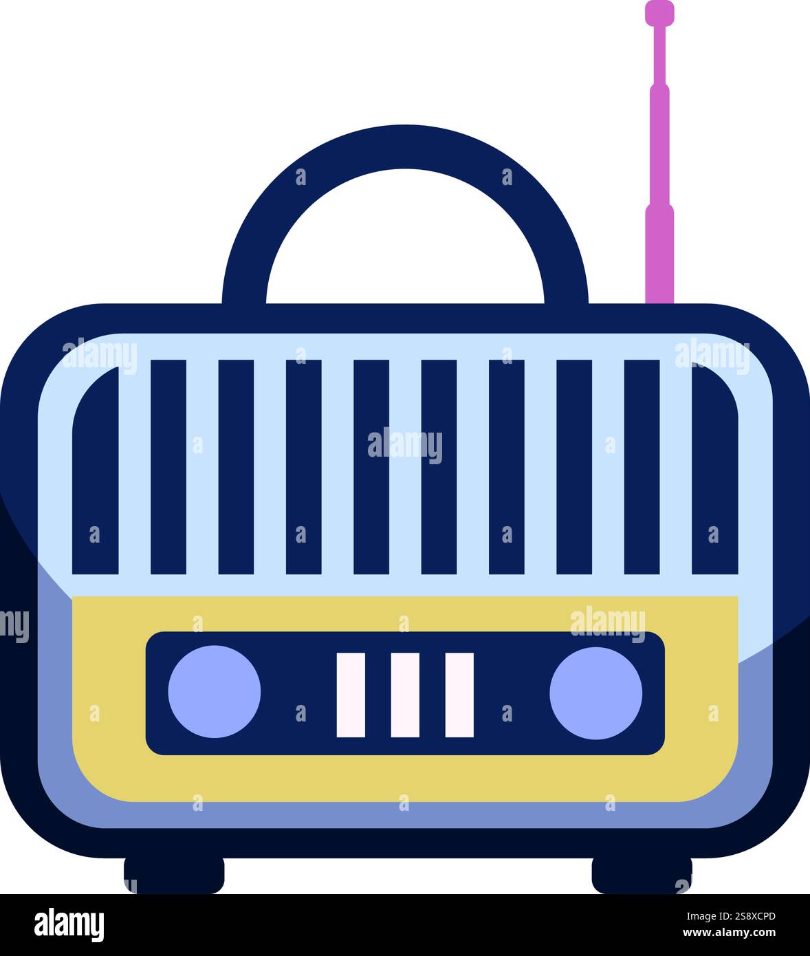 Vintage radio with handle Stock Vector Image & Art - Alamy