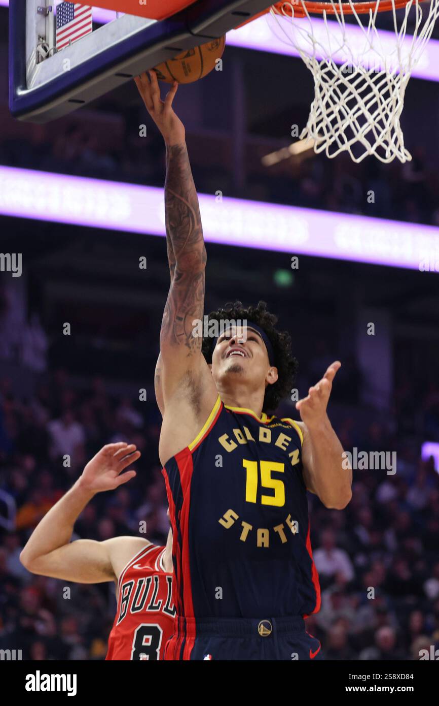Golden State Warriors forward Gui Santos (15) shoots against Chicago ...