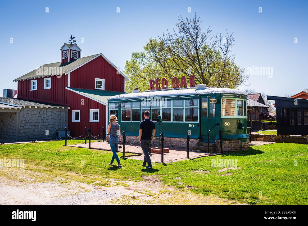 Carthage, MO USA - April 28, 2018: Cackleberry Arch Park - Red Oaks II ...