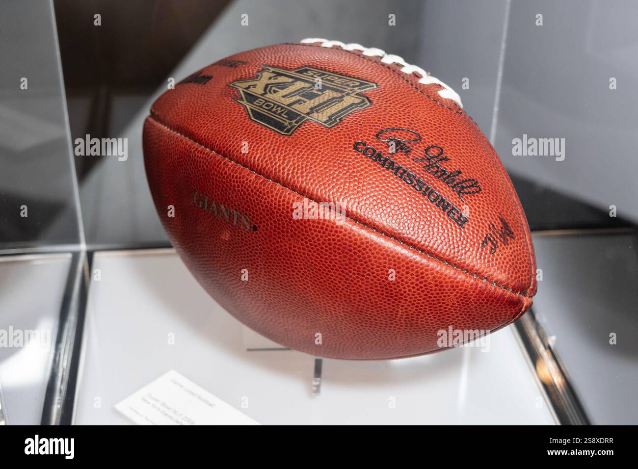 New York, NY, 23 January 2025: Game used football from Super Bowl XLII ...