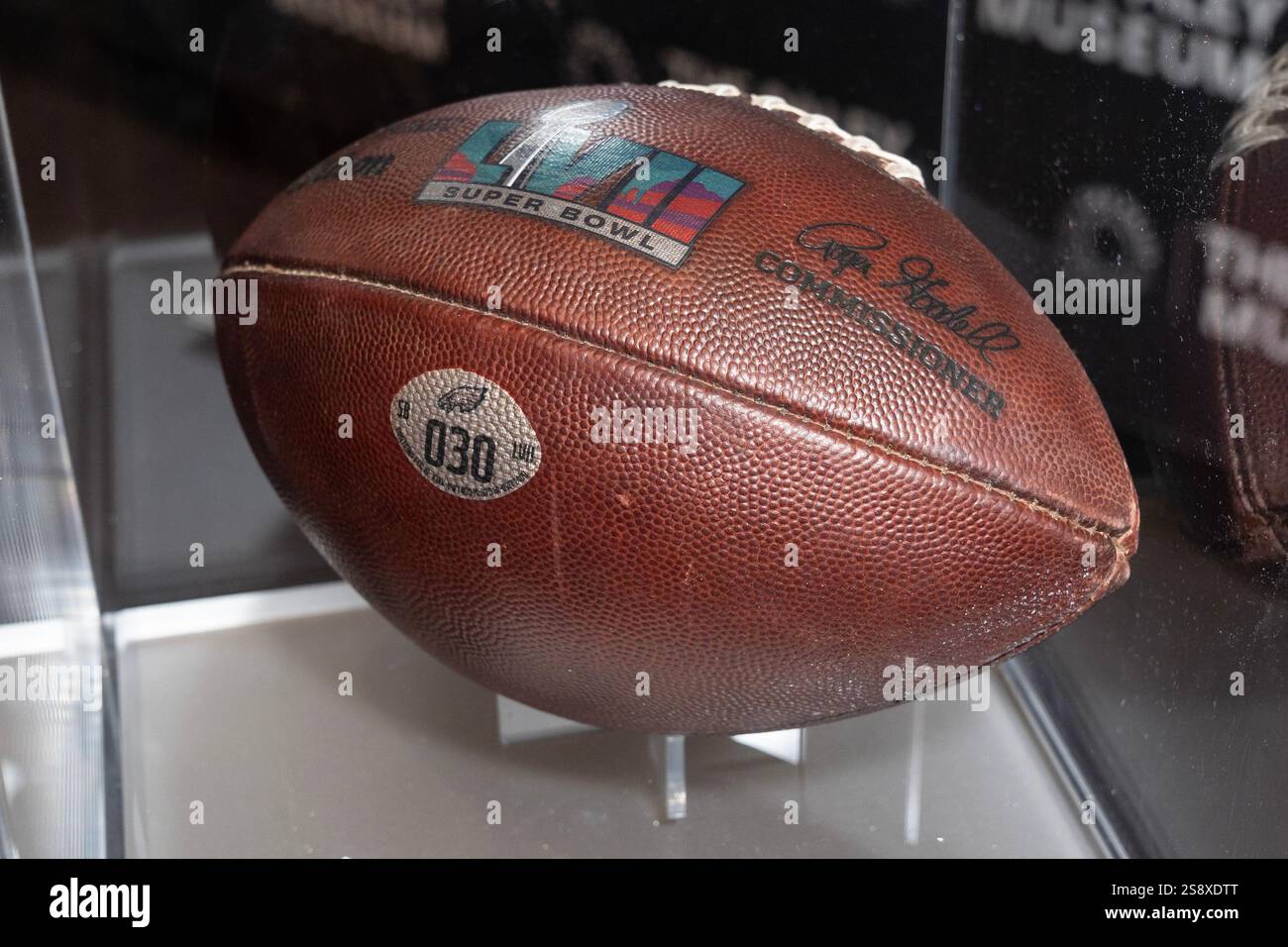 New York, NY, 23 January 2025: Philadelphia Eagles game used football ...