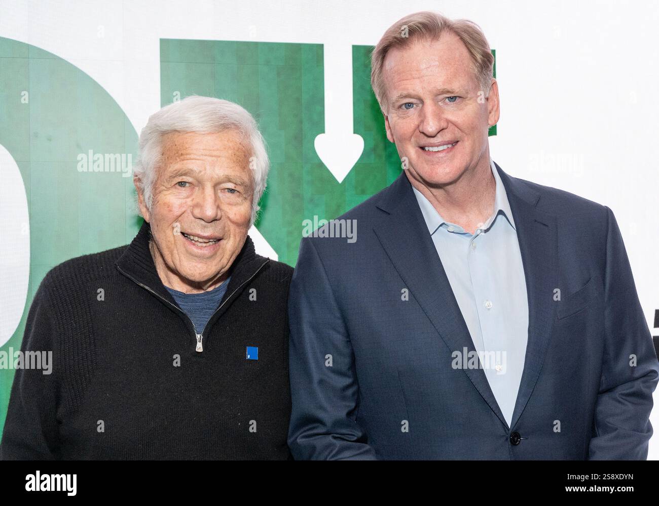 New York, NY, 23 January 2025: Robert Kraft and Roger Goodell attend ...