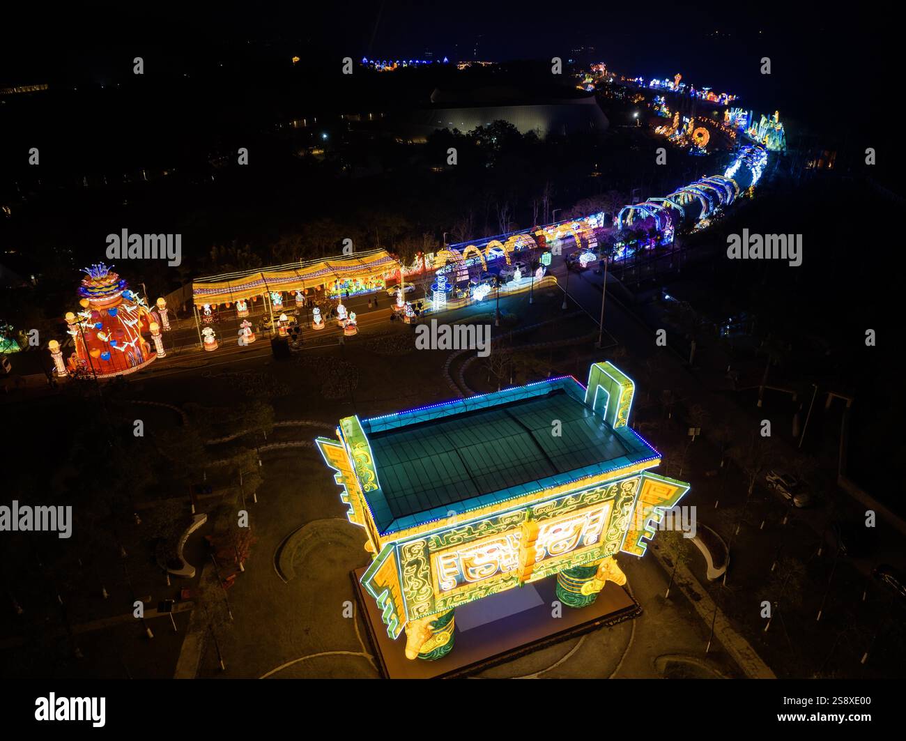 The 2025 Greater Bay Area Lantern Carnival gets ready in Guangzhou City, south China's Guangdong ...