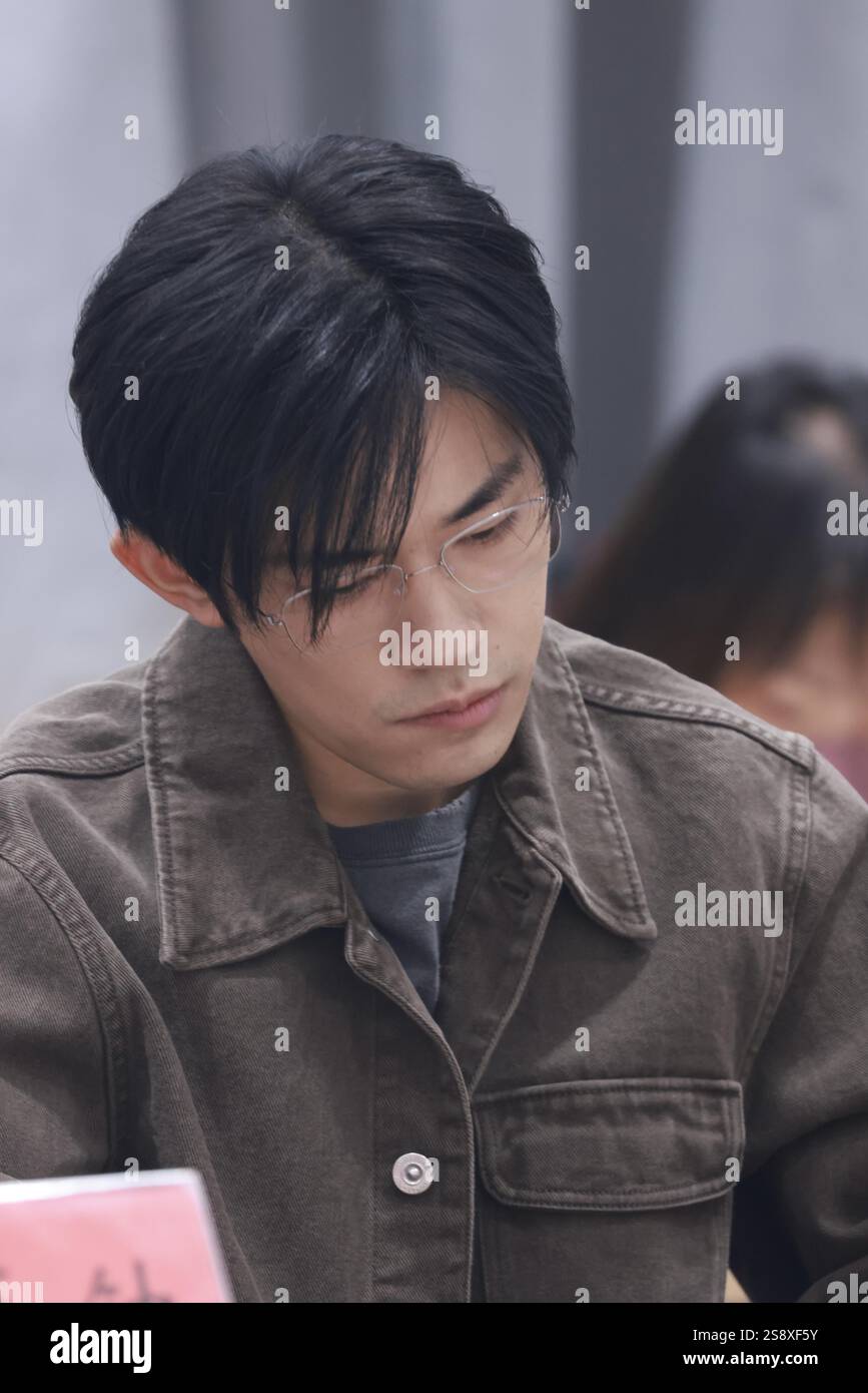 Chinese actor, dancer and singer Jackson Yee attends an activity in ...