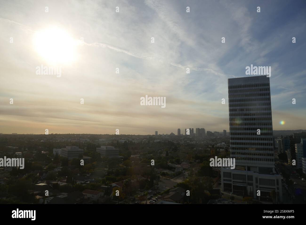 Los Angeles, California USA 22nd January 2025 Smokey Skies with Sun ...