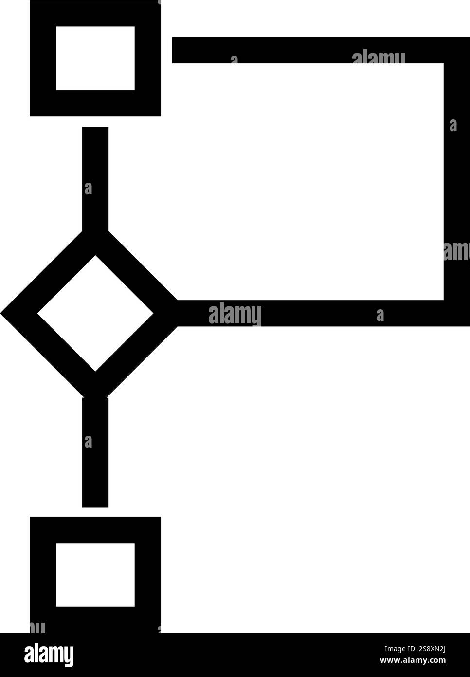 Flow Chart II icon vector. Suitable for mobile apps, web apps and print media Stock Vector Image ...