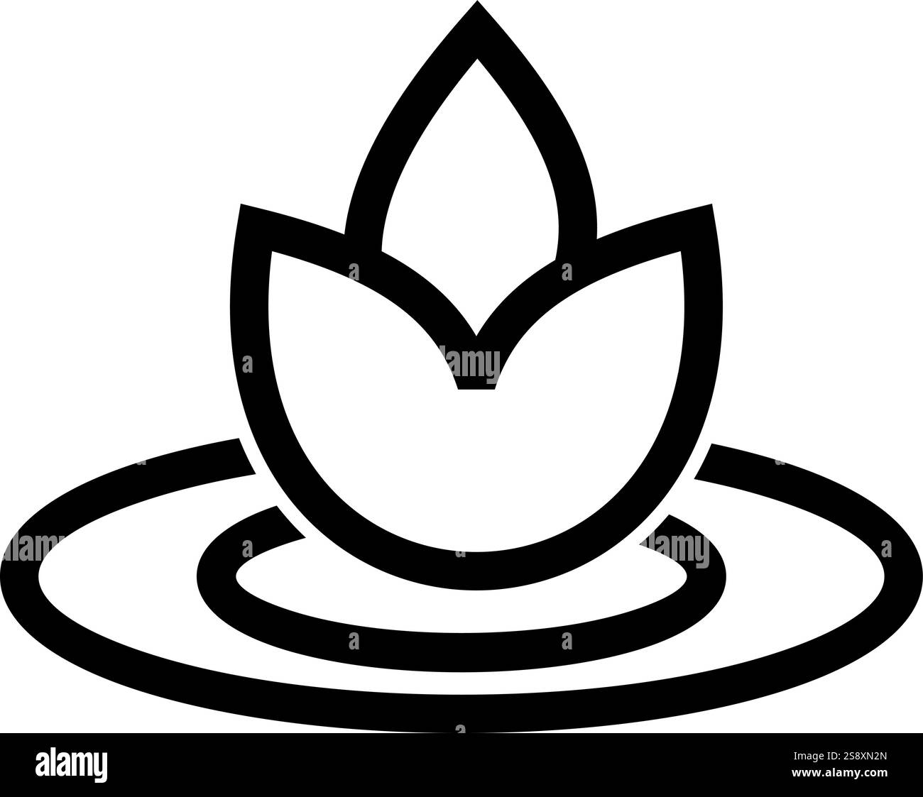 Floating Flowers icon vector. Suitable for mobile apps, web apps and ...