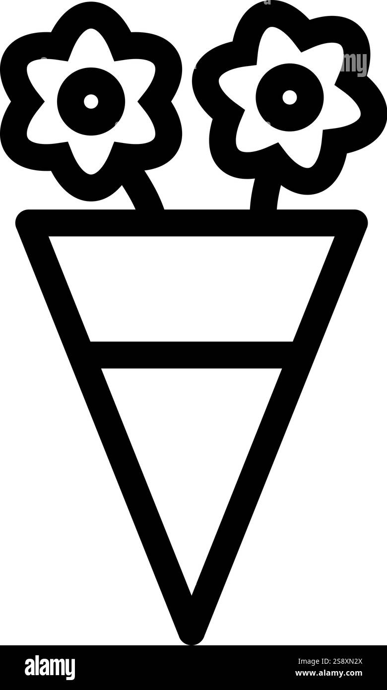 Flower Bunch icon vector. Suitable for mobile apps, web apps and print ...