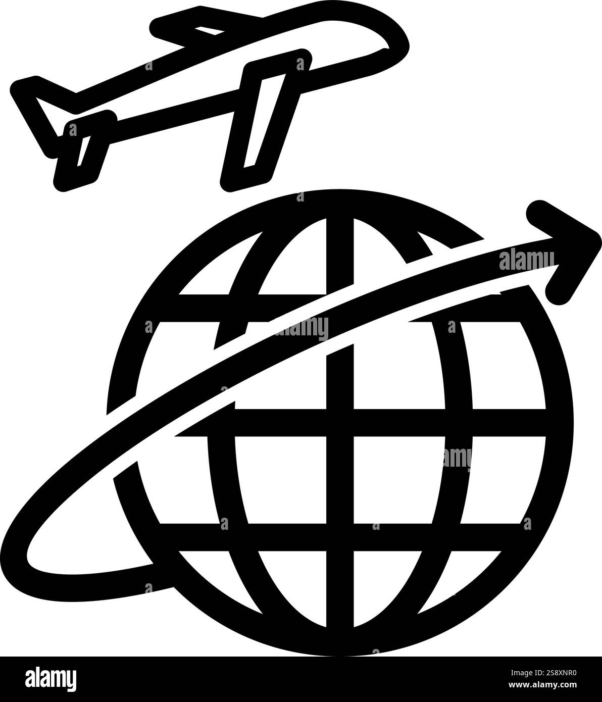 Global Flights icon vector. Suitable for mobile apps, web apps and ...