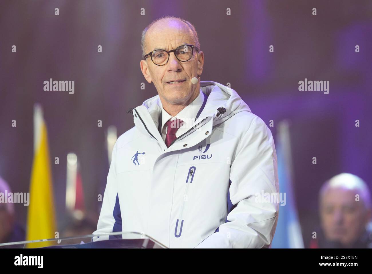 Leonz Eder/FISU President, JANUARY 23, 2025 : Torino 2025 FISU World ...