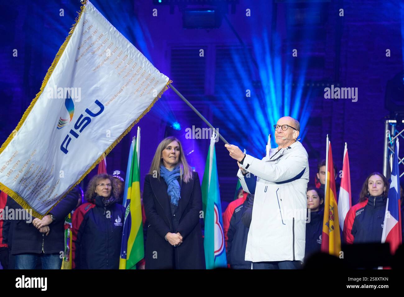 Leonz Eder/FISU President, JANUARY 23, 2025 : Torino 2025 FISU World ...