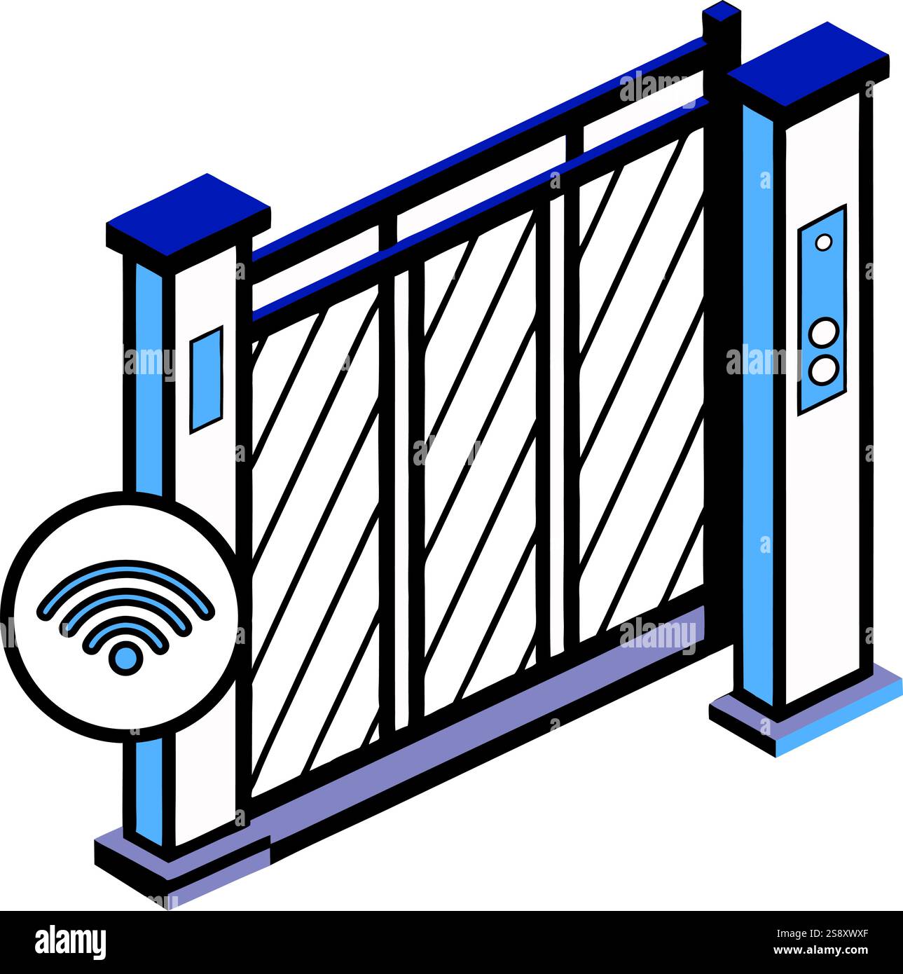 Smart gate system Stock Vector Image & Art - Alamy