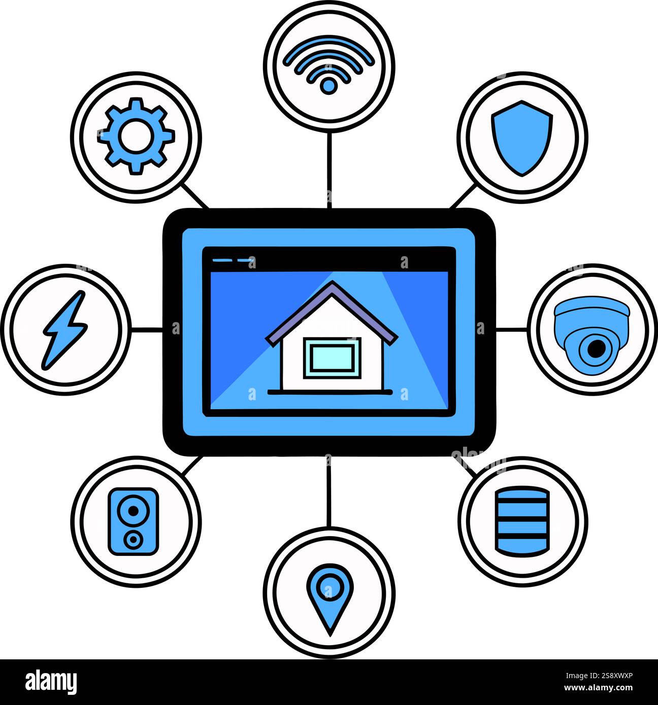 Home automation dashboard Stock Vector Image & Art - Alamy