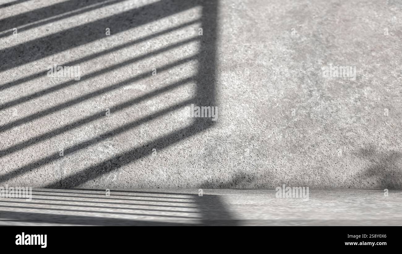 Background of nature cement texture with shadow of the iron gate, Well ...