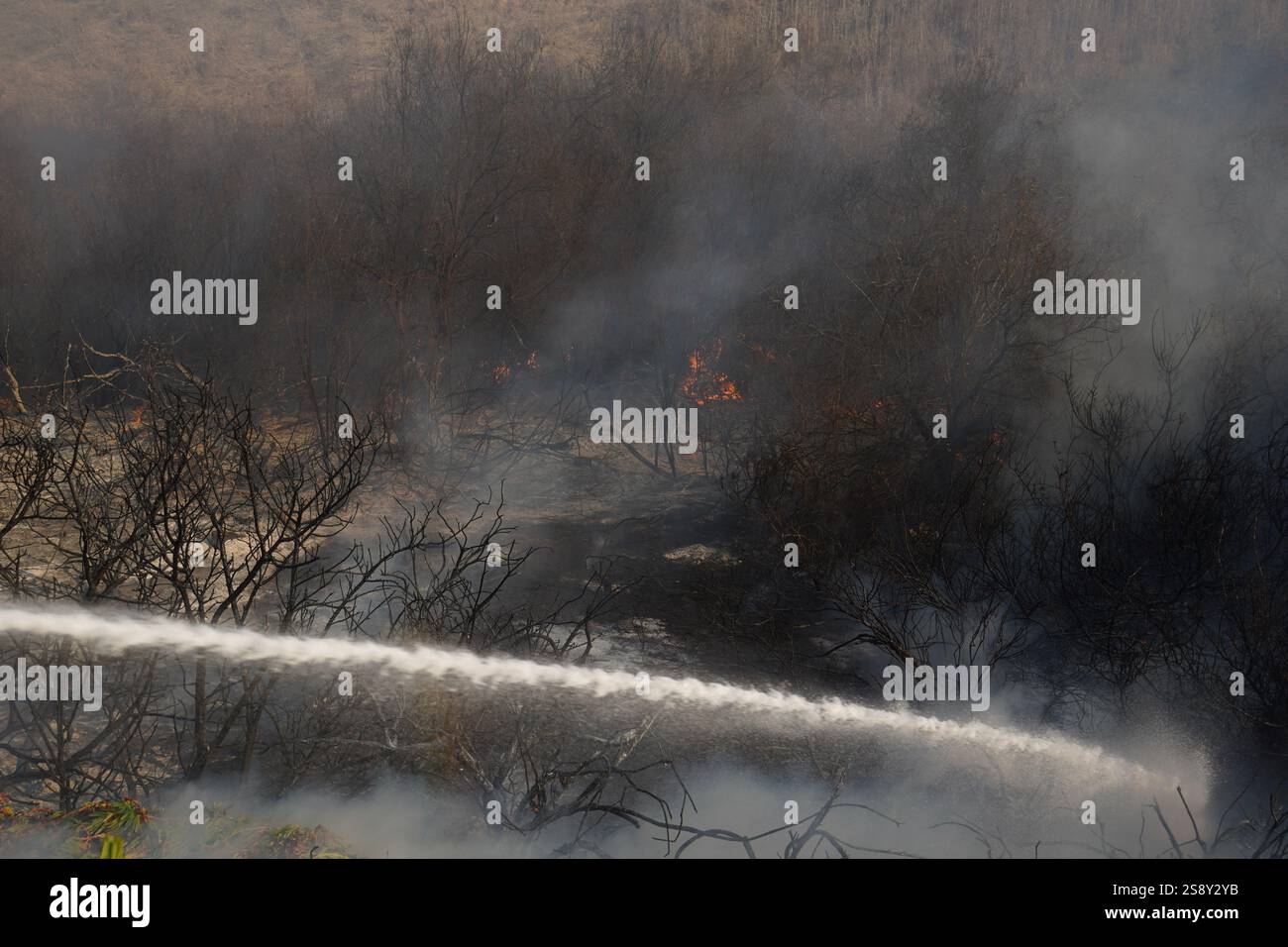 Fire is seen at the scene. The Gilman Fire began at the La Jolla ...