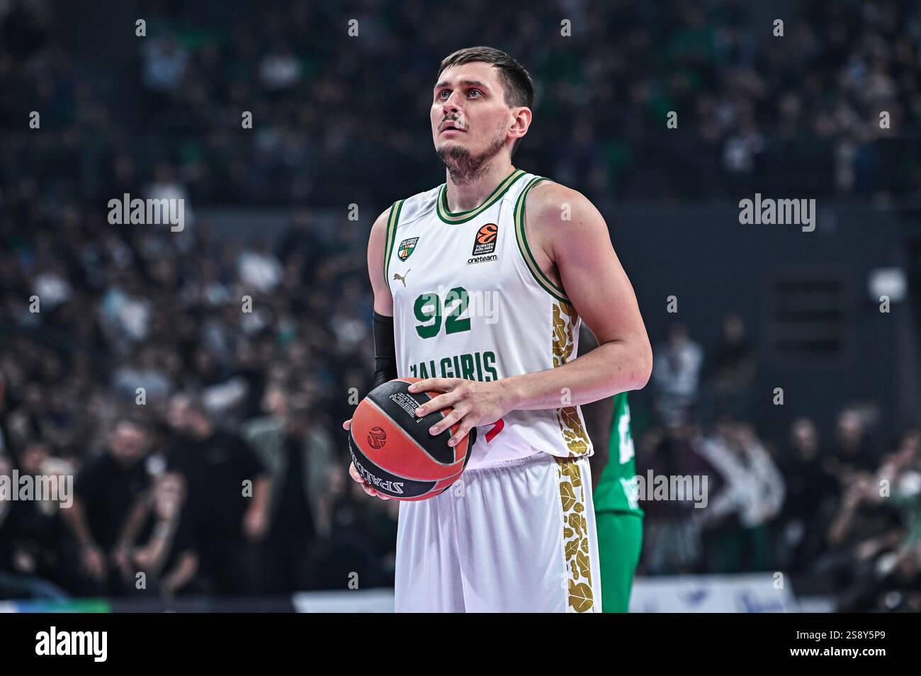 92 Edgaras Ulanovas of Zalgiris Kaunas plays during the Euroleague ...