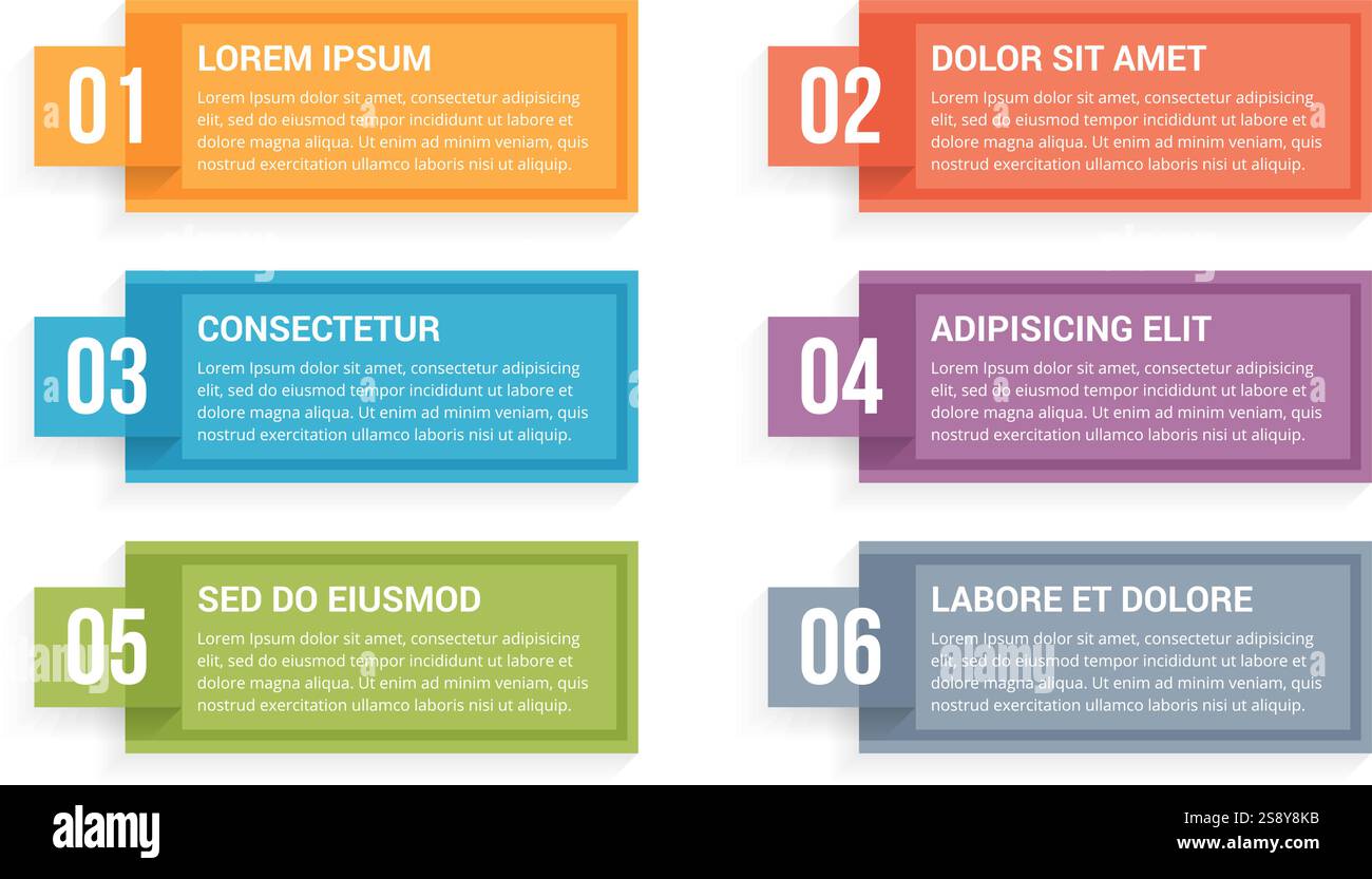 Six infographics elements with place for numbers and text, vector eps10 ...