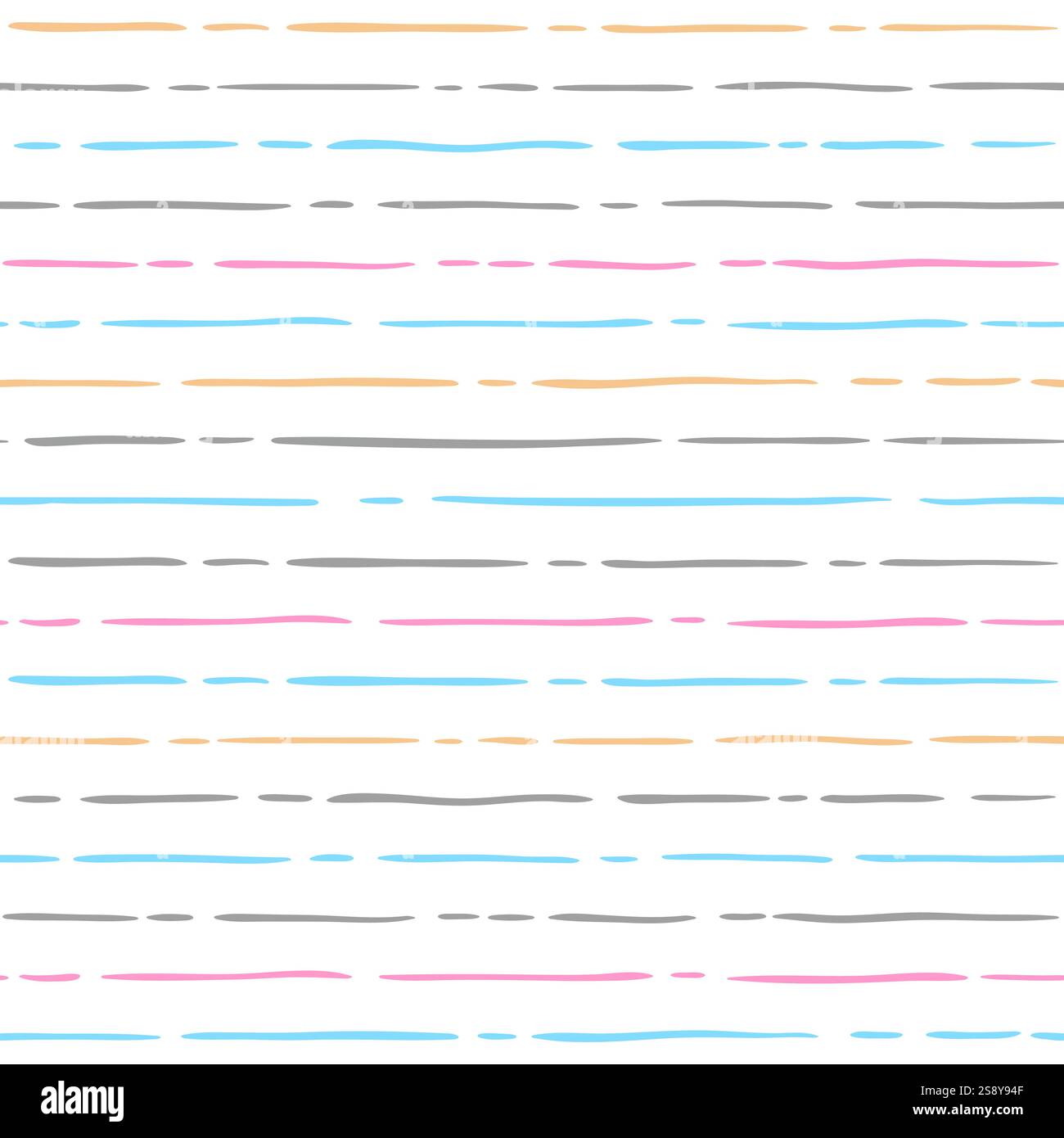Seamless Pattern Colored Thin Fuzzy Horizontal Lines Are Broken In