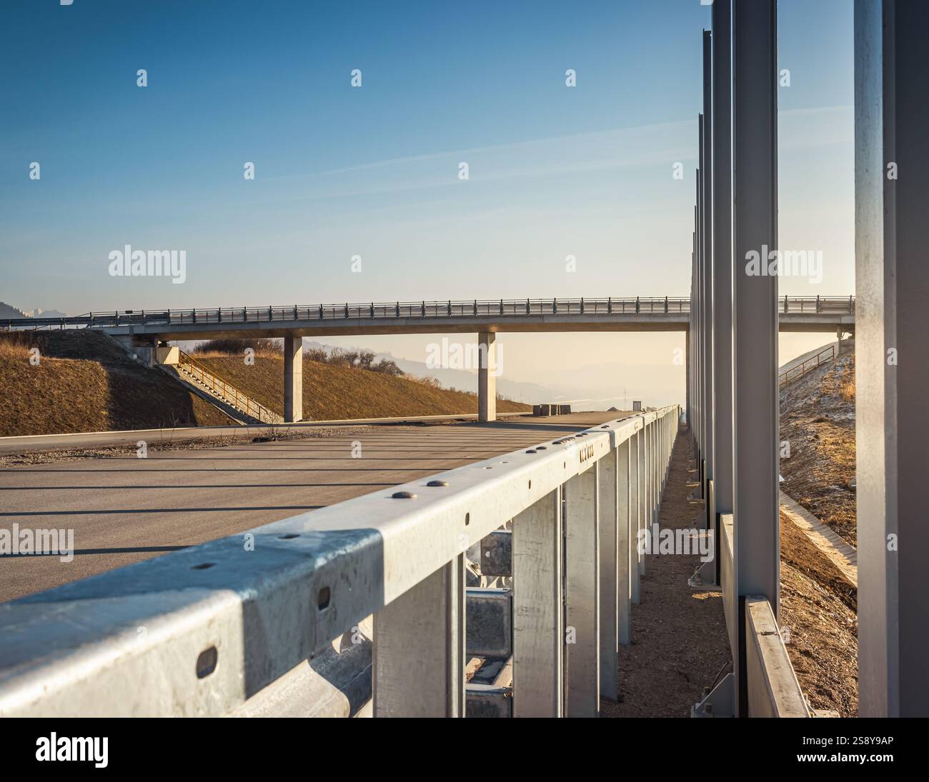 Construction of a new highway or motorway in Slovakia, Europe Stock ...