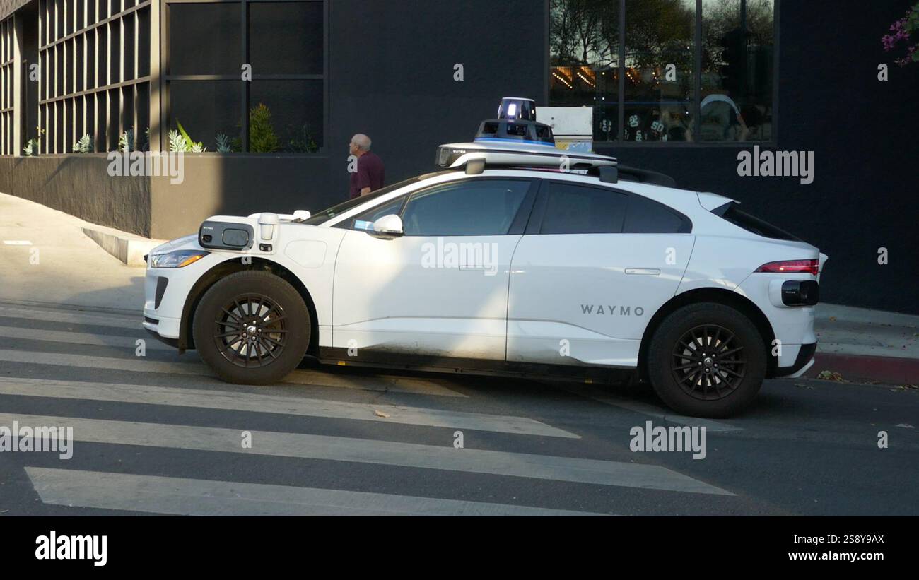 Los Angeles, California, USA 23rd January 2025 Waymo Driverless Car in ...