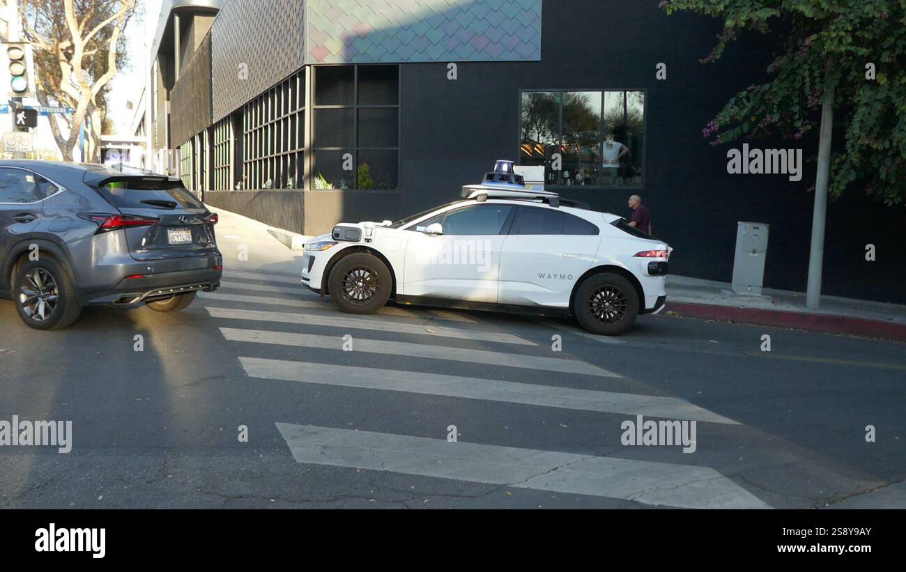 Los Angeles, California, USA 23rd January 2025 Waymo Driverless Car in ...
