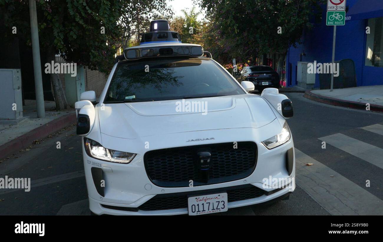Los Angeles, California, USA 23rd January 2025 Waymo Driverless Car in ...