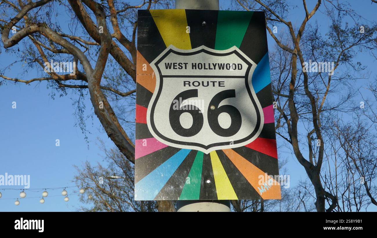 Los Angeles, California, USA 23rd January 2025 West Hollywood Route 55 ...
