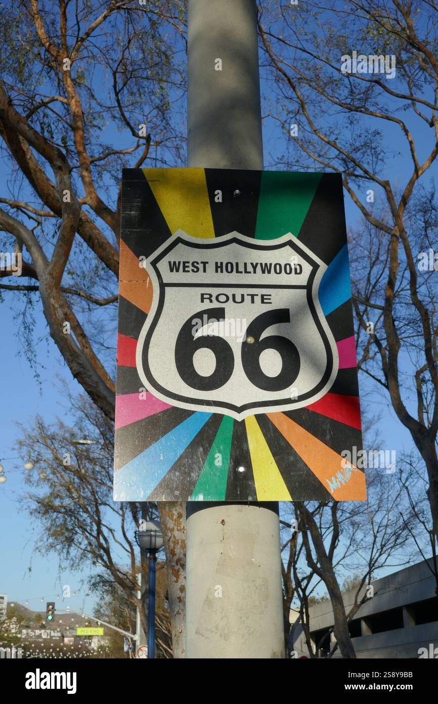 Los Angeles, California, USA 23rd January 2025 West Hollywood Route 55 ...