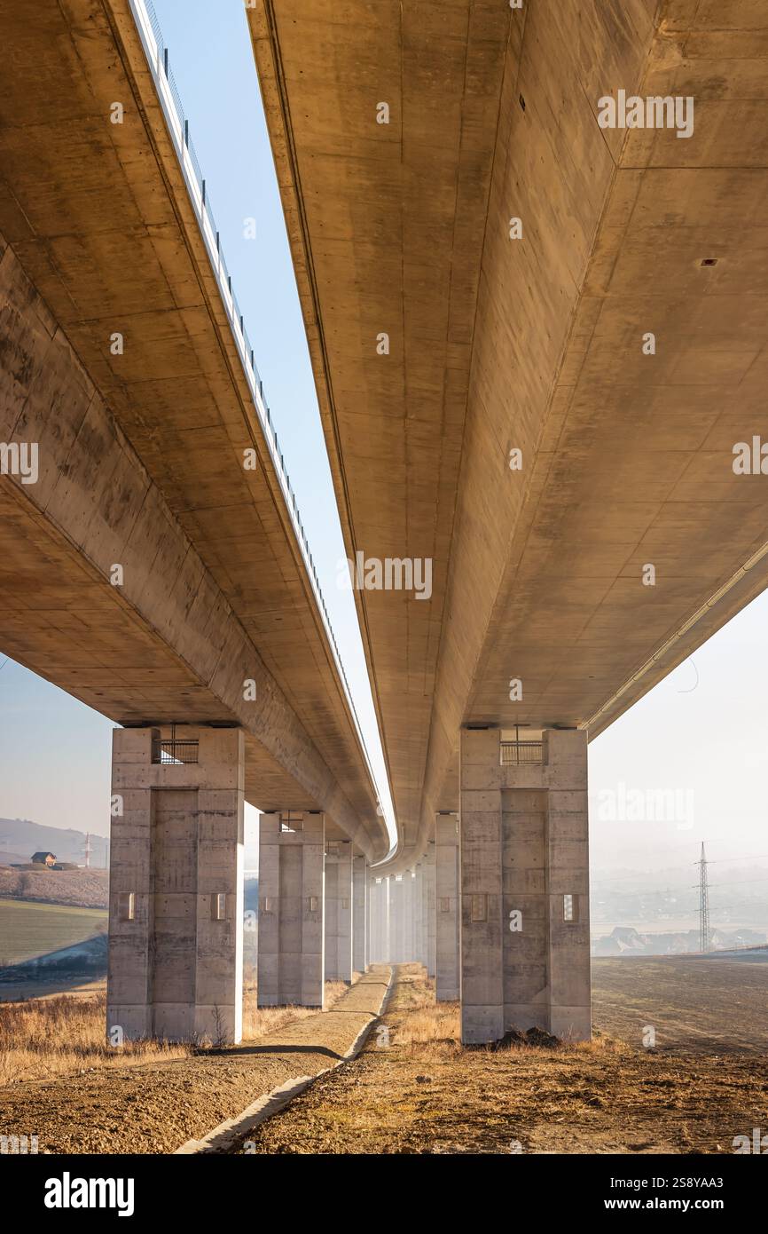 Construction of a new highway or motorway in Slovakia, Europe Stock ...