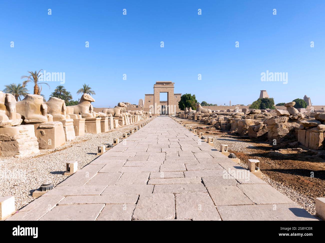 Karnak, Egypt - large Ancient Egyptian temple complex located on the ...