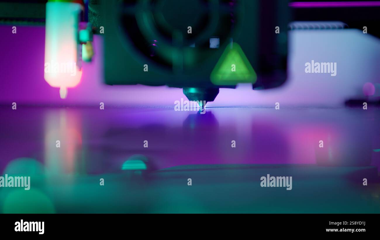 3d printer header nozzle printing plate surface neon colors home ...