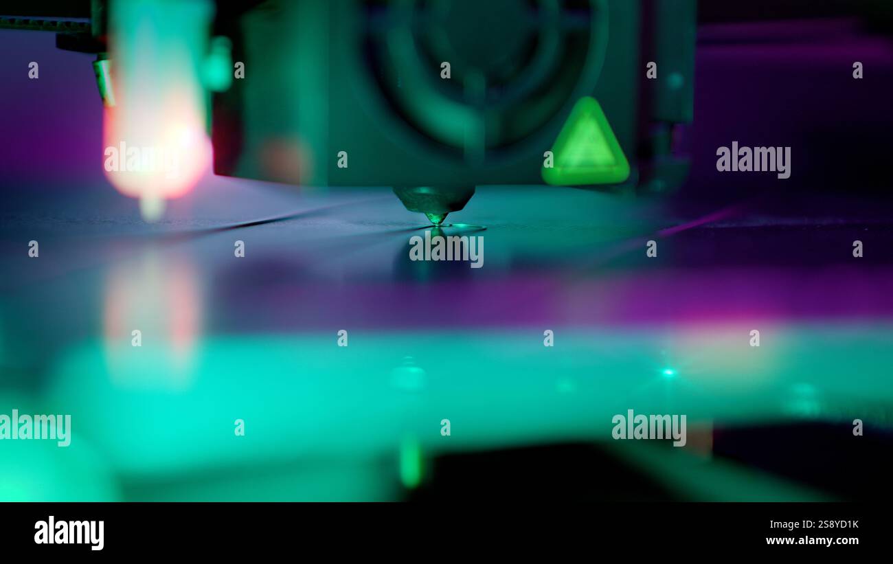 3d printer header nozzle printing plate surface neon colors home ...