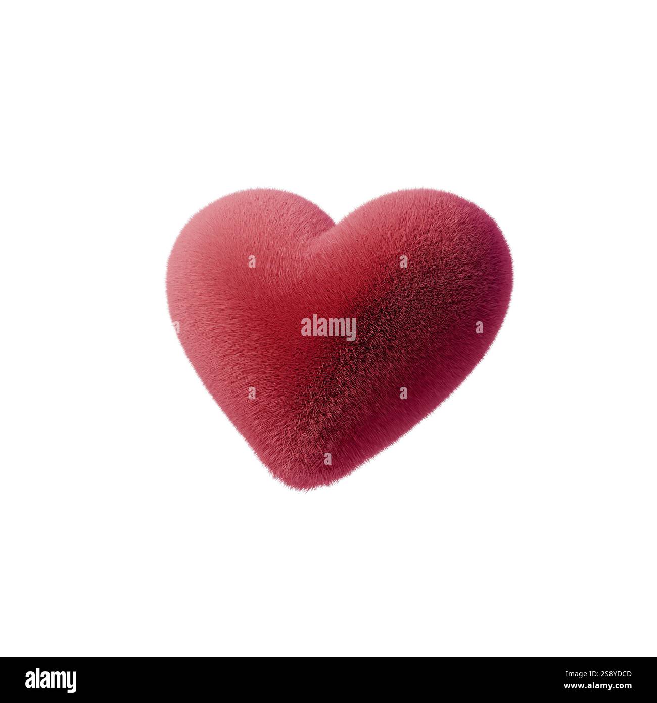 Charming 3D fluffy heart illustration, perfect for expressing love and ...