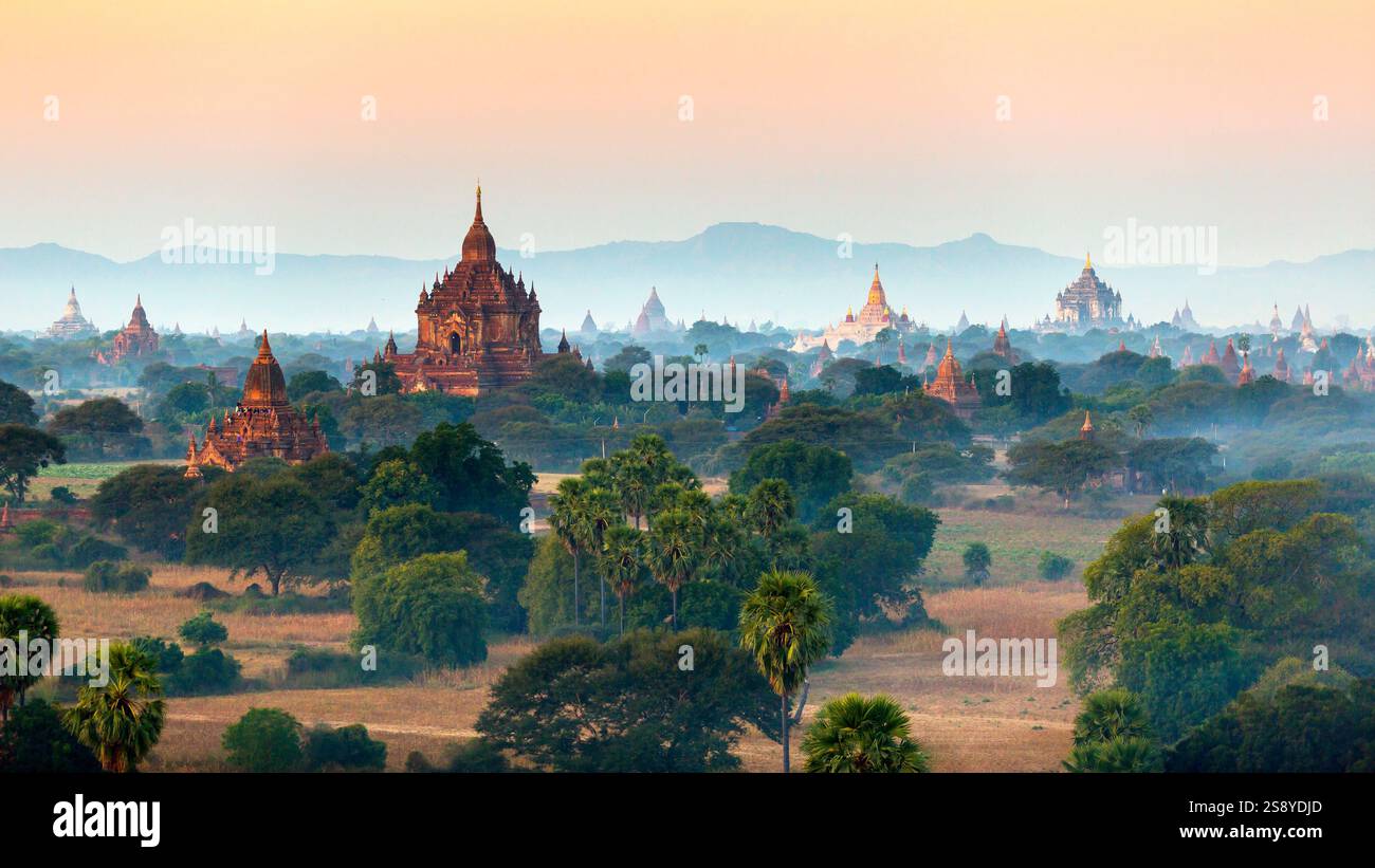 Majestic Bagan Sunrise Stock Photo - Alamy