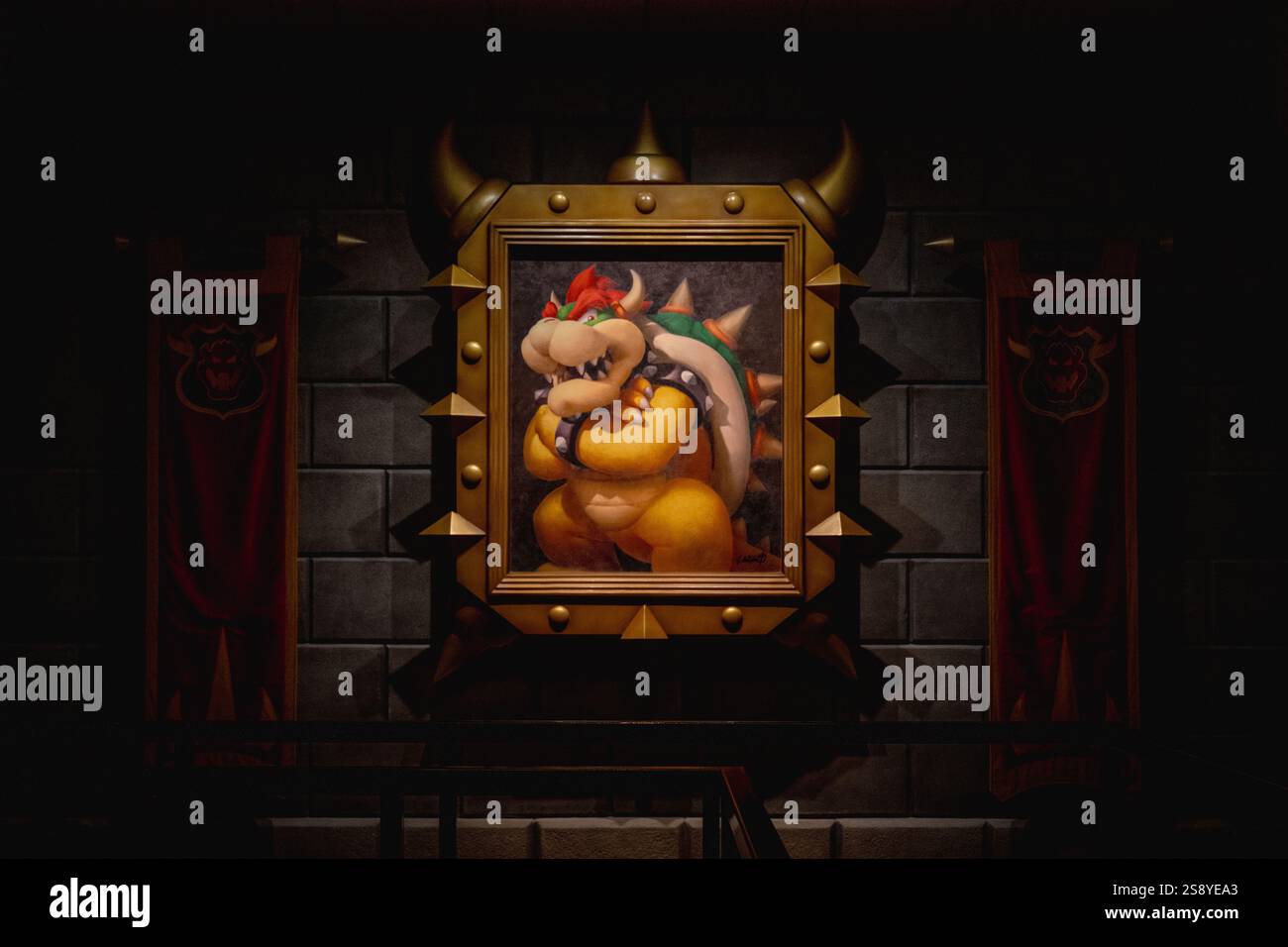 Osaka, Japan - January 9, 2024: Super Nintendo World is the theme area ...