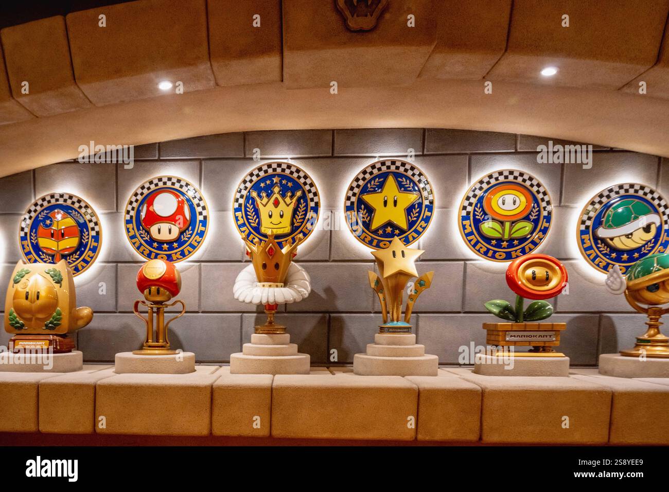 Osaka, Japan - January 9, 2024: Super Nintendo World is the theme area ...