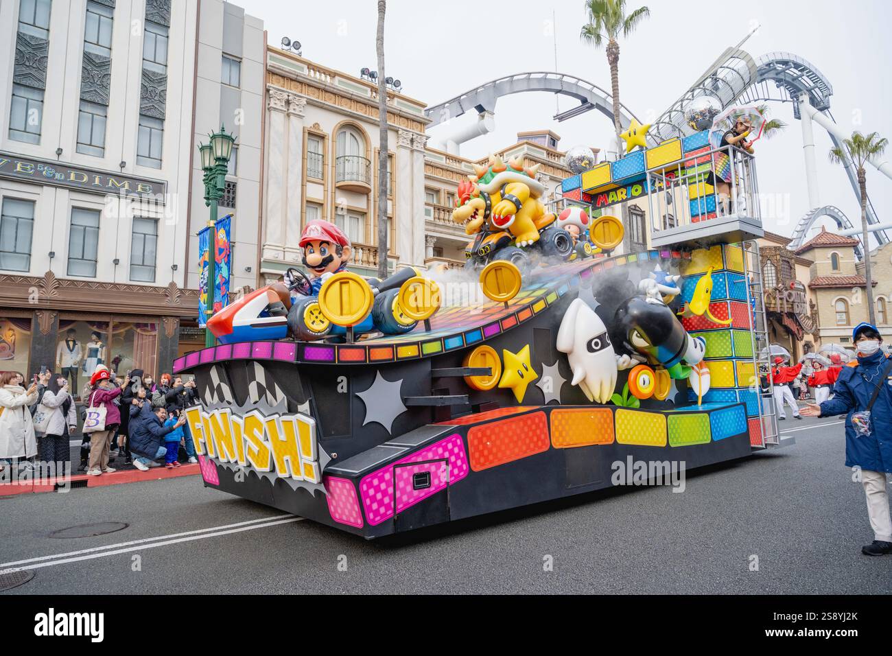 Osaka, Japan - January 9, 2024:The large parade with performers at ...