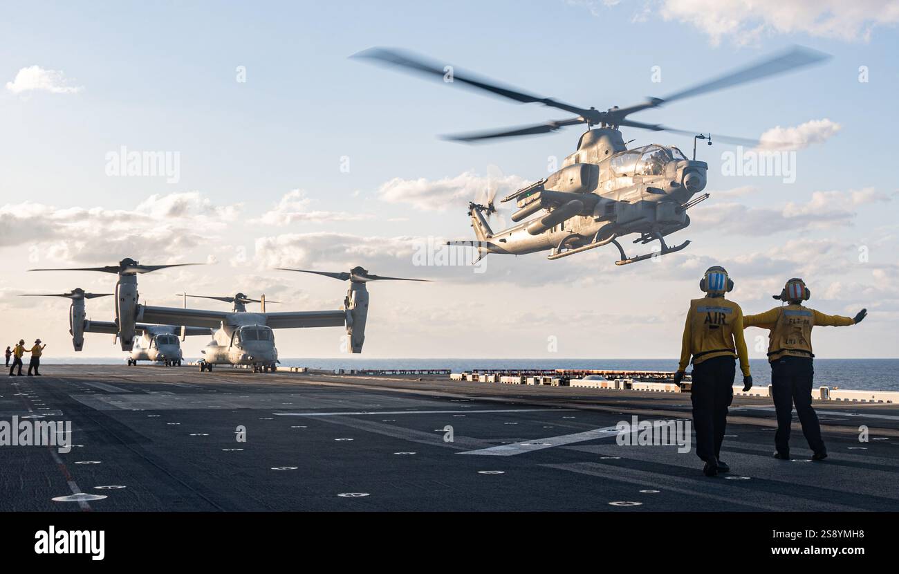 250122-N-TW227-1038 PHILIPPINE SEA (Jan. 22, 2025) An AH-1Z Viper ...
