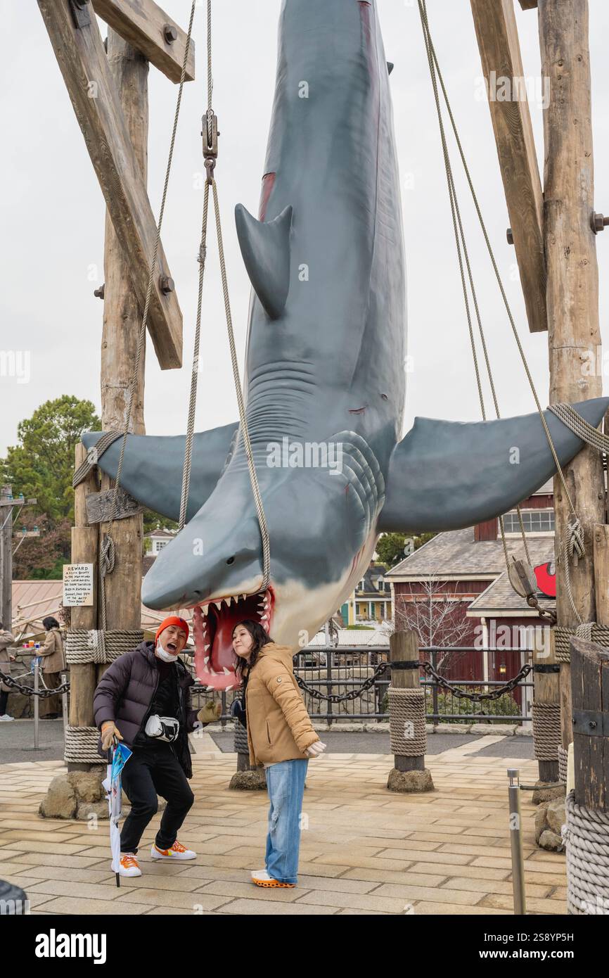 Osaka, Japan - January 9, 2024: Universal Studios Japan(USJ) ,very popular theme park located in ...