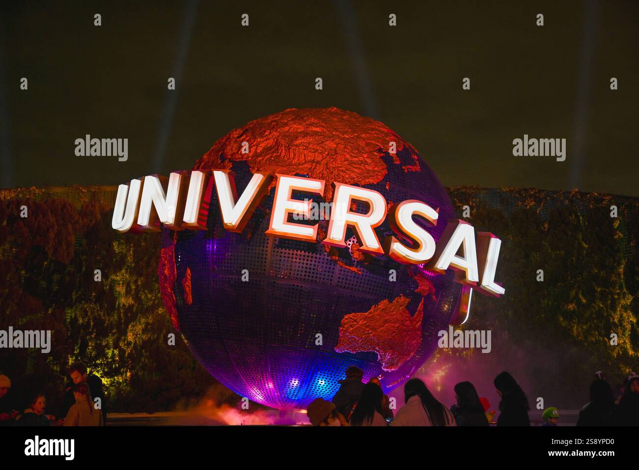 Osaka, Japan - Jan 09, 2024: Entrance of Universal Studios Japan(USJ) ,very popular theme park ...