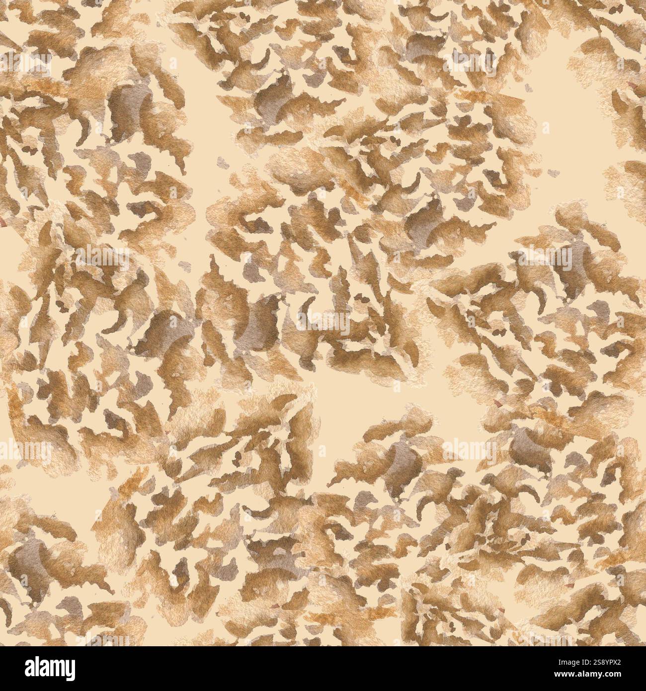 Giraffe abstract print with uneven shapes in coffee brown and caramel ...