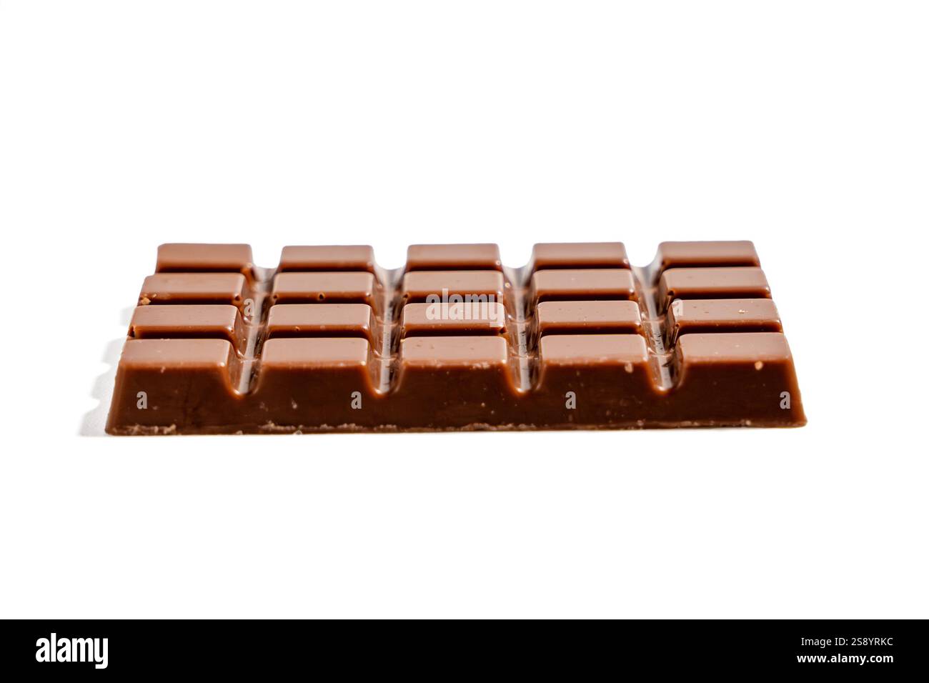 A chocolate bar with brown squares. The squares are not touching each ...