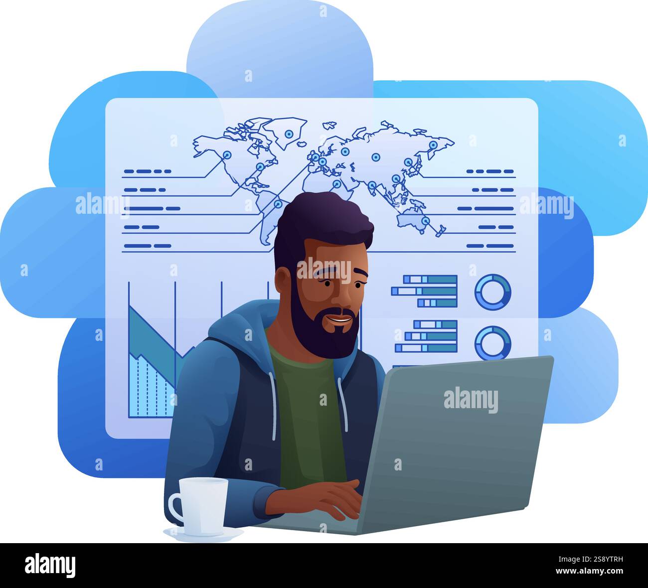 Homework laptop computer writing Cut Out Stock Images & Pictures - Alamy