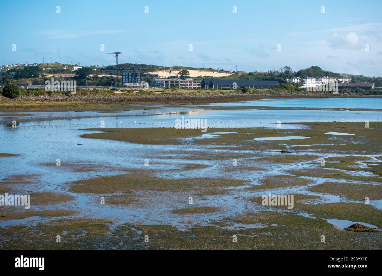 View from Lelant across Hayle River estuary with its stunning tidal ...