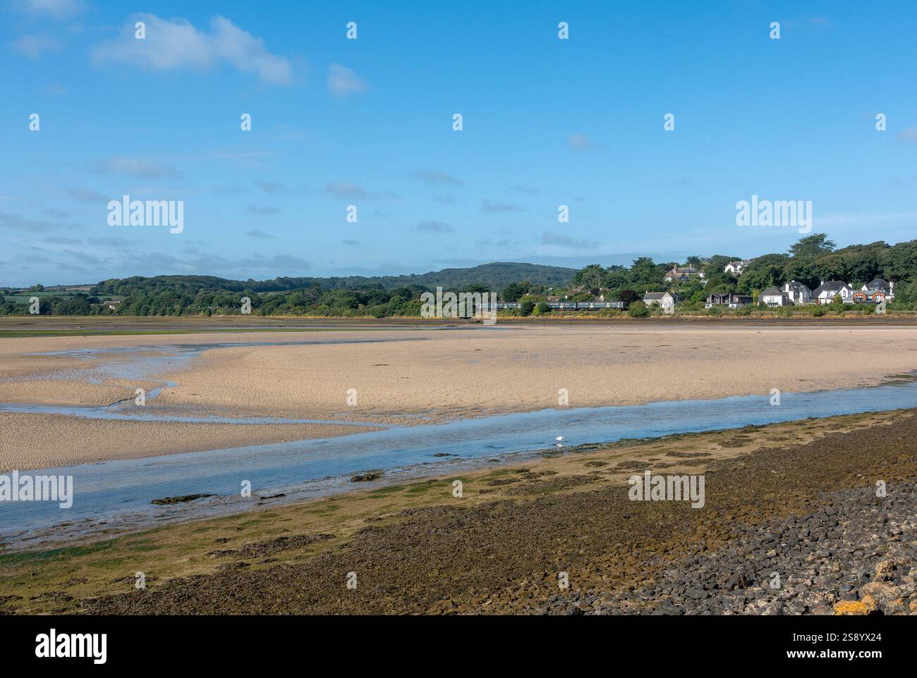 The beautiful landscape of Hayle estuary in Hayle, Cornwall, England ...