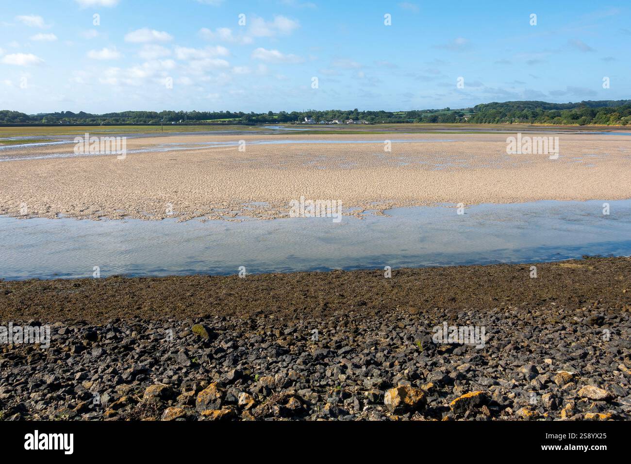 The beautiful landscape of Hayle estuary in Hayle, Cornwall, England ...